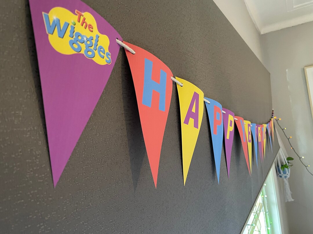 Custom Wiggles Inspired Bunting, Handmade Personalised Birthday Party ...