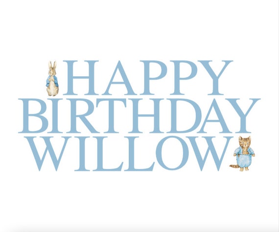 Custom Peter Rabbit Inspired Banner Handmade Personalised - Etsy