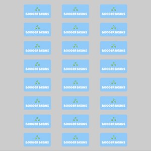 Bluey Inspired BOOGER BEANS Favour Stickers, Birthday Party Favour ...