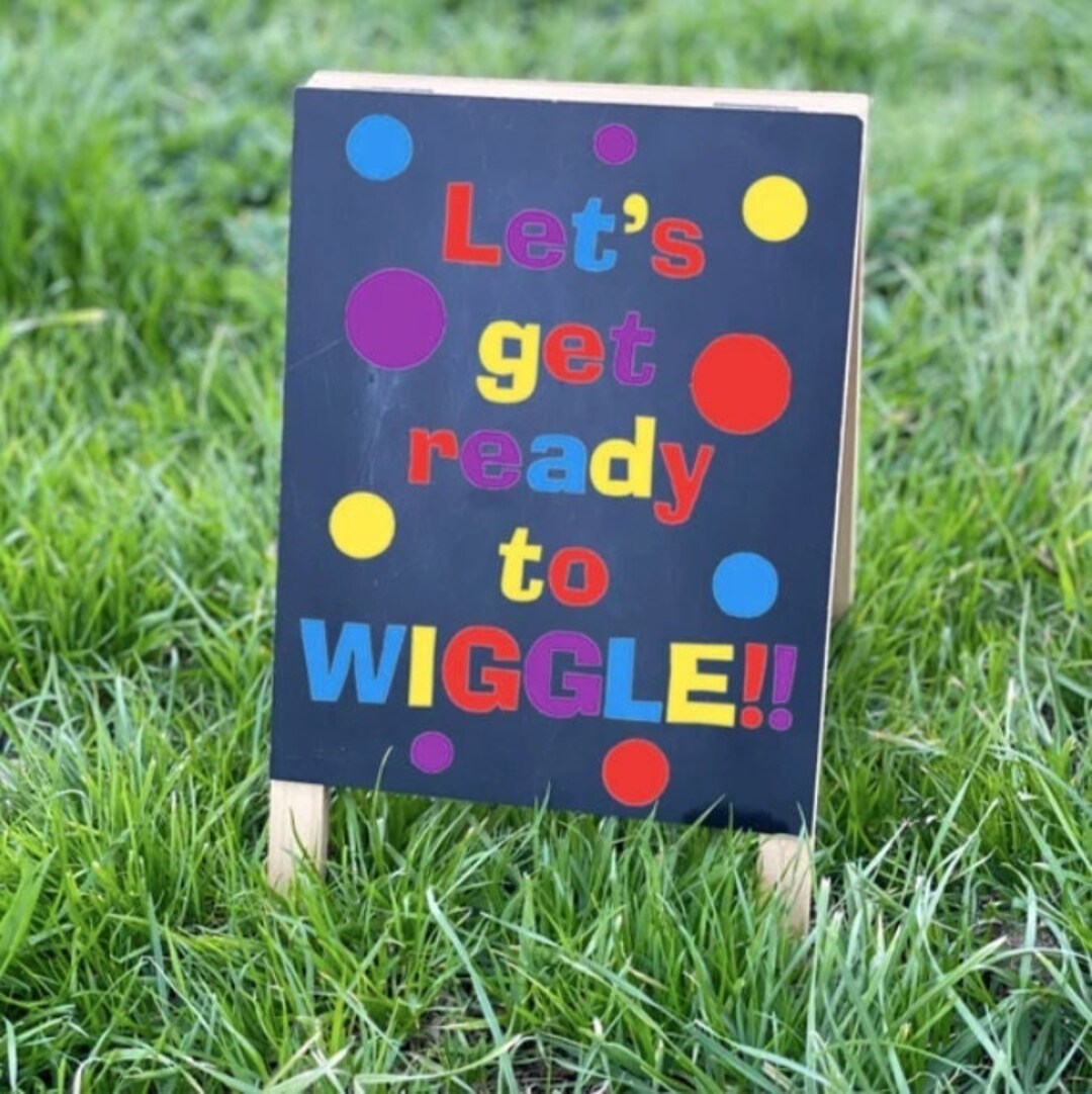 Wiggles Blackboard Sticker, Birthday Party Acrylic Vinyl Baby Toddler ...