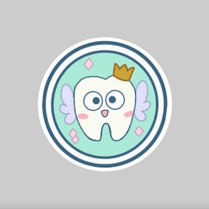 Bluey Inspired TOOTH FAIRY Favour Stickers, Birthday Party Favour Label ...