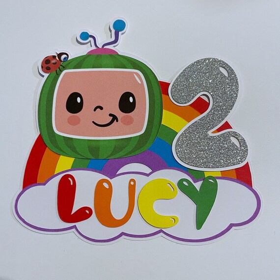 Custom Cocomelon Inspired Rainbow Cake Topper Handmade - Etsy
