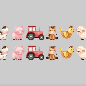 Farm Animal Inspired Character Banner, Handmade Birthday Party Sign ...