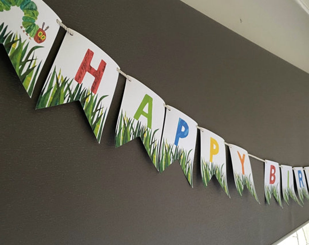 Custom Very Hungry Caterpillar Inspired Bunting, Personalised Birthday ...