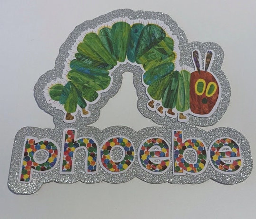 Custom Very Hungry Caterpillar Inspired Cake Topper, Handmade ...