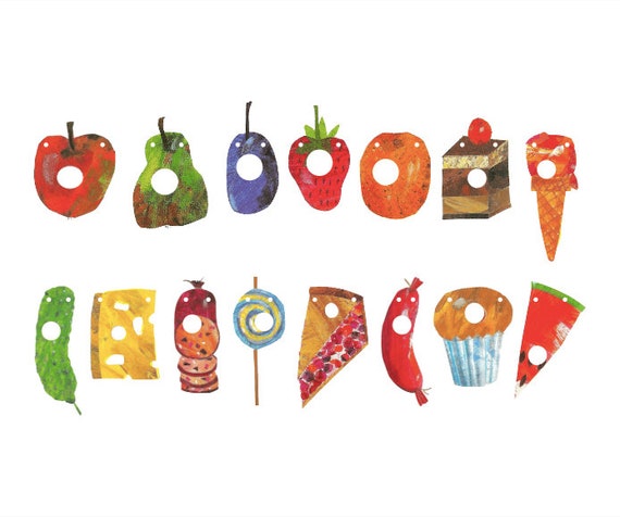 Very Hungry Caterpillar Inspired Food Banner Handmade - Etsy