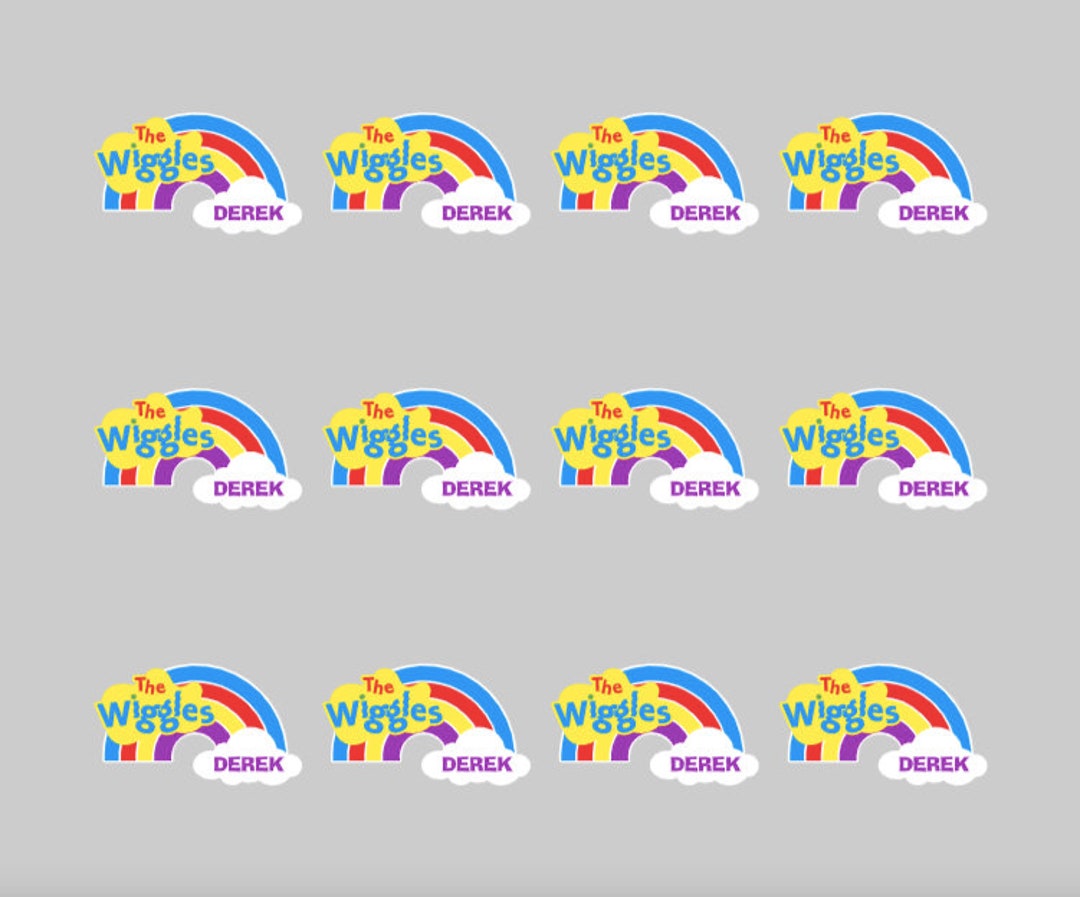 Custom Wiggles Inspired Favour Stickers, Personalised Birthday Party ...