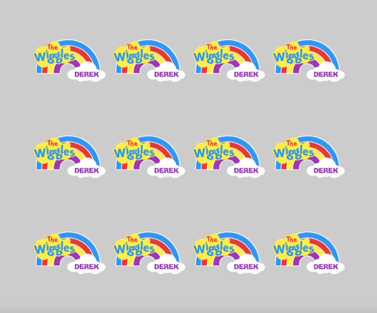 Custom Wiggles Inspired Favour Stickers Personalised Birthday - Etsy ...