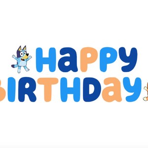 Custom Bluey Inspired Banner Handmade Personalised Birthday - Etsy ...