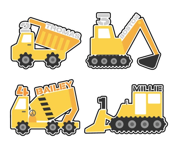 Custom Construction Truck Cake Topper Handmade Personalised - Etsy