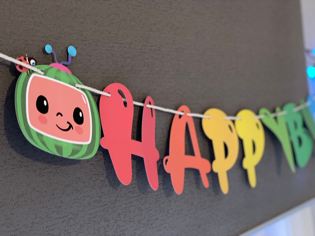 Custom Cocomelon Inspired Banner, Handmade Personalised Birthday Party ...