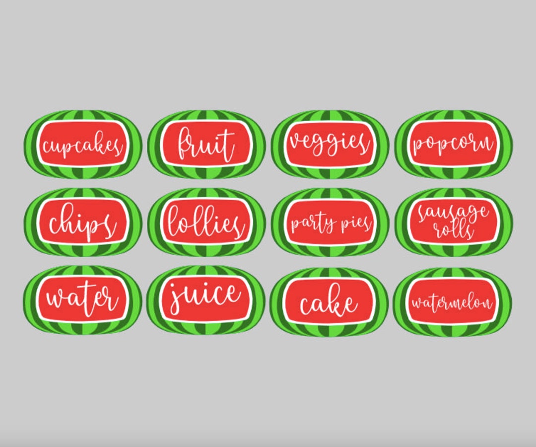 Cocomelon/one in a Melon Food Tent Cards, Birthday Party Display Snack ...