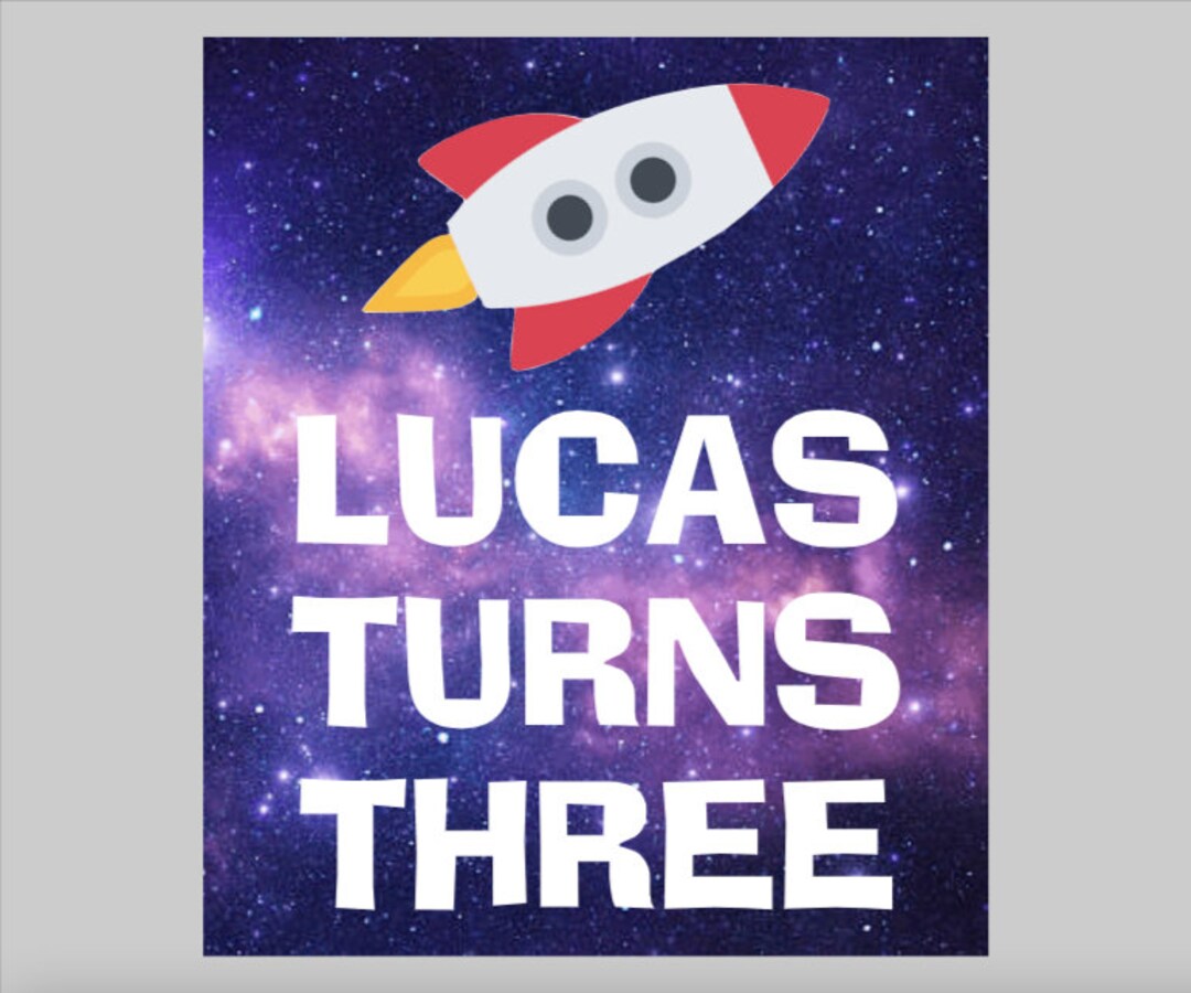 Custom Space Pop Top Stickers, Personalised Birthday Party Drinks Cup ...