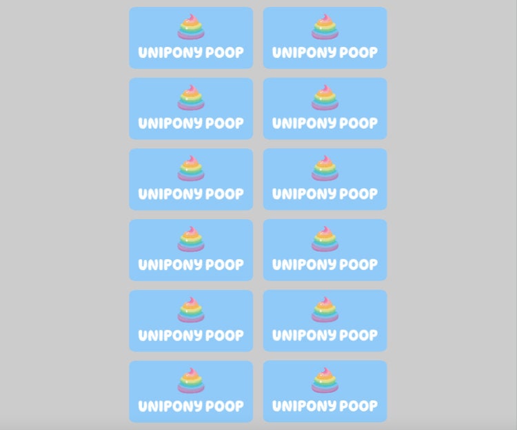 Bluey Inspired UNIPONY POOP Favour Stickers Birthday Party - Etsy Australia
