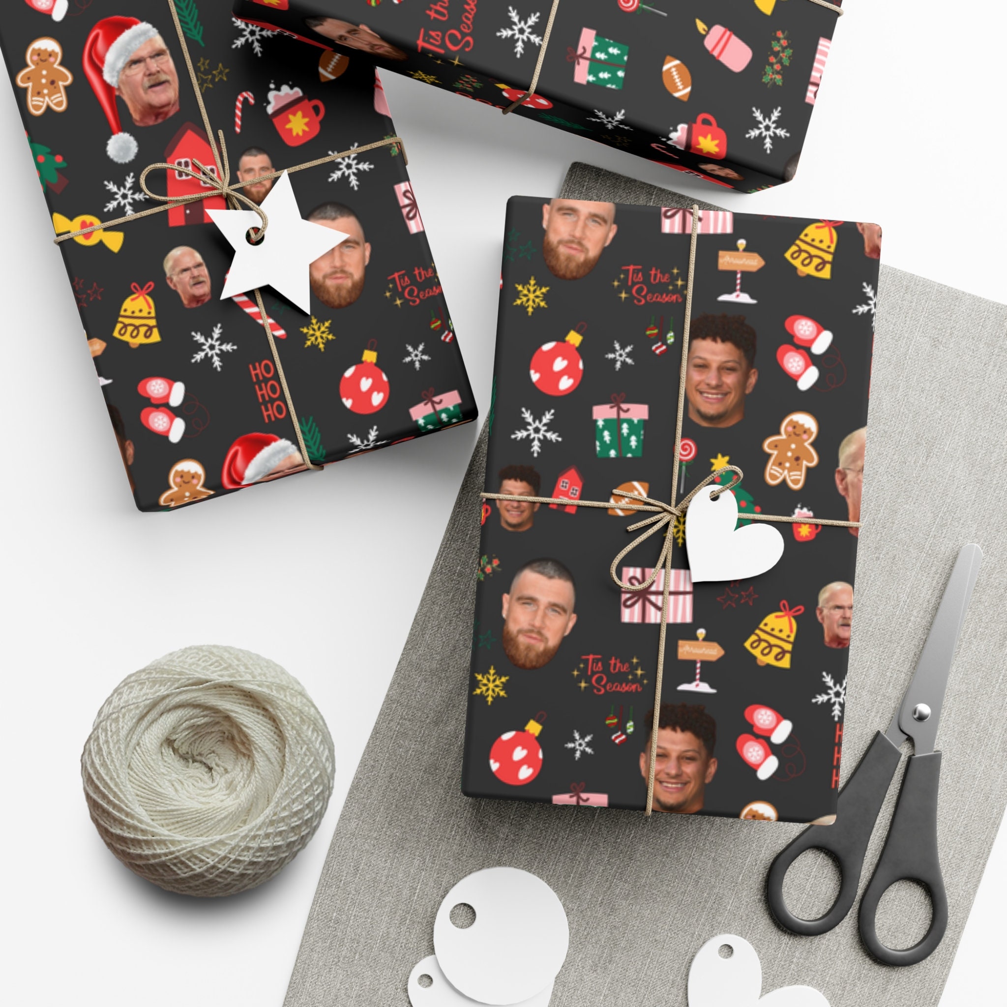 Kansas City Chiefs Wrapping Paper. Andy Reid, Patrick Mahomes sold by ...
