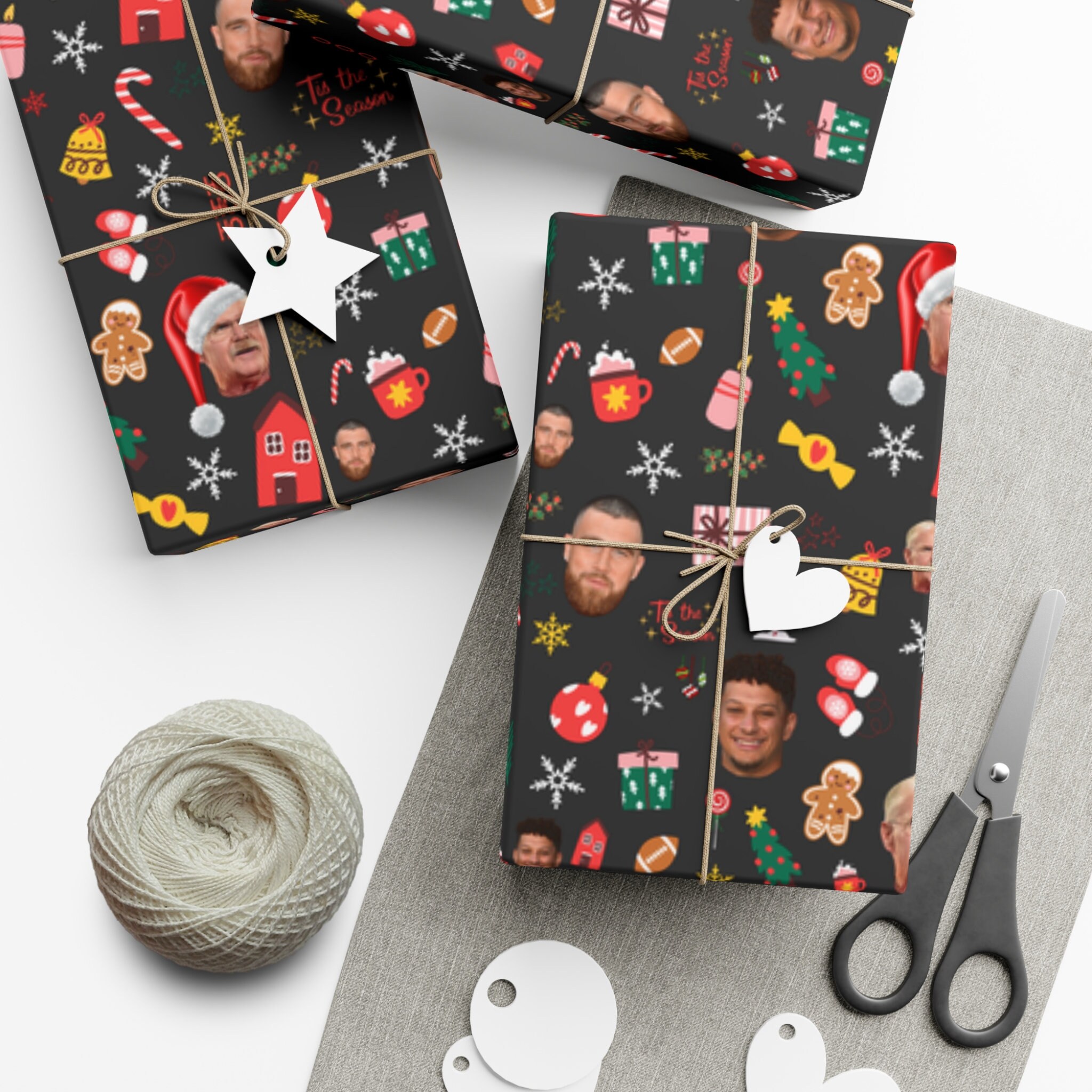 Kansas City Chiefs Wrapping Paper. Andy Reid, Patrick Mahomes sold by ...