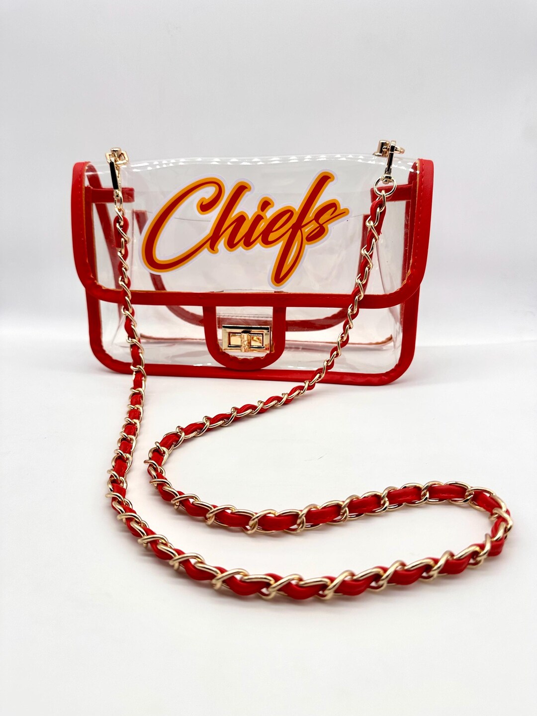 Clear Purse Stadium Approved Chiefs Crossbody Clear Purse Game Day ...
