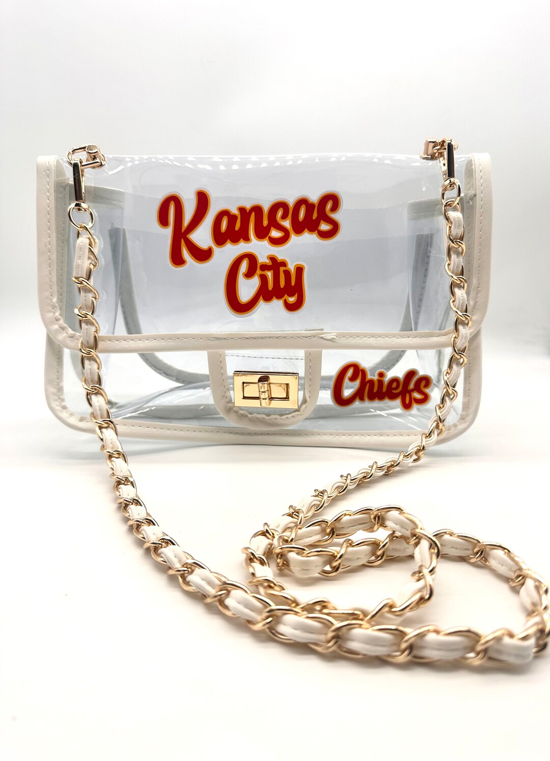 Kansas City Chiefs Crossbody Clear Purse. Stadium Approved. - Etsy