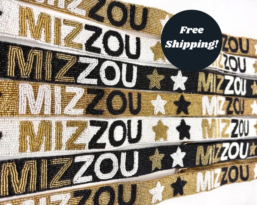 Mizzou Beaded Purse Strap Final Sale White Beaded Bag Strap for Clear ...