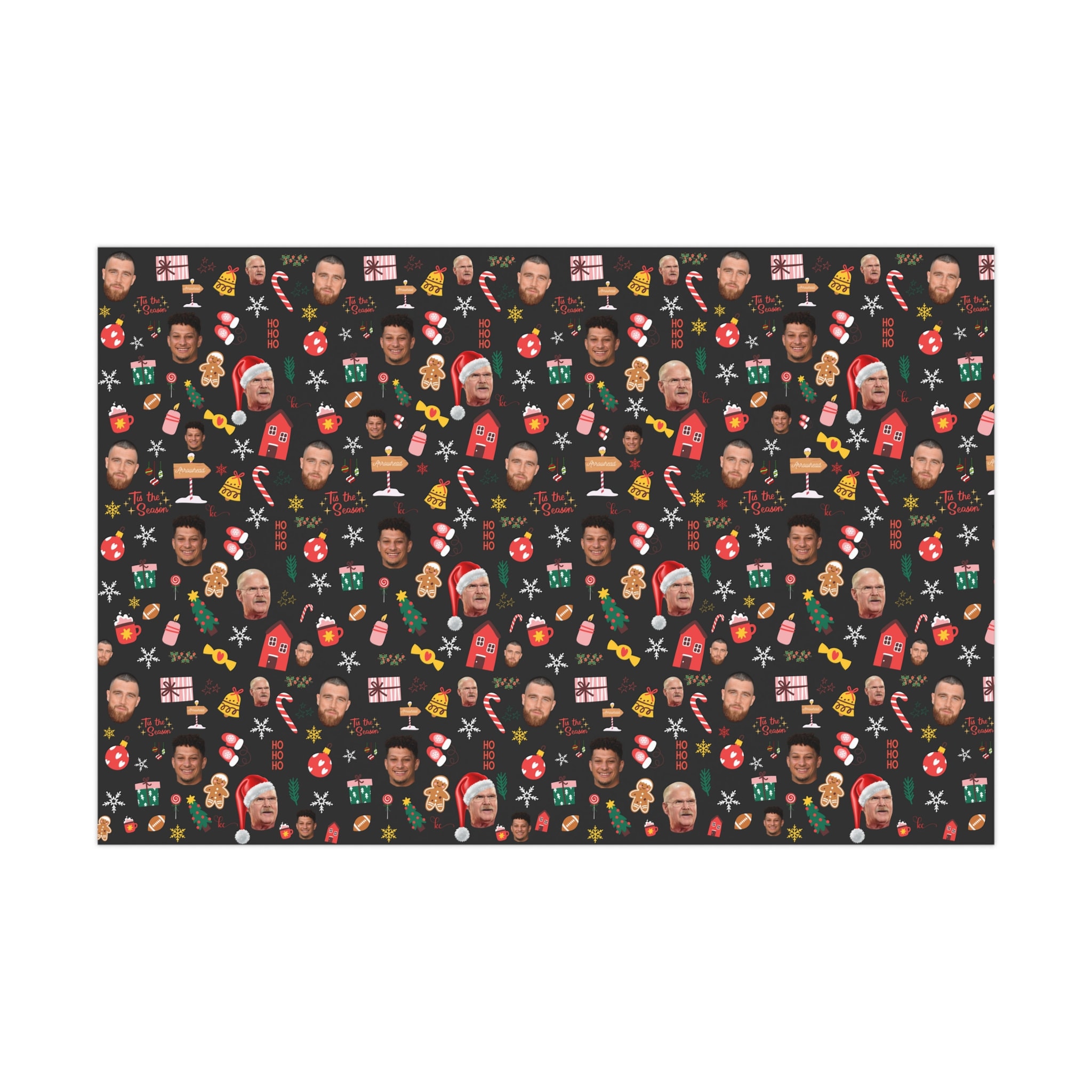 Kansas City Chiefs Wrapping Paper. Andy Reid, Patrick Mahomes sold by ...