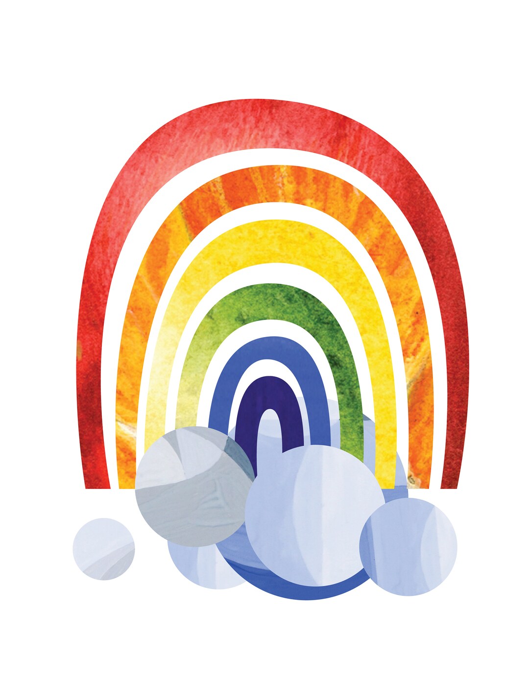DIGITAL DOWNLOAD Collage Rainbow Print - Etsy
