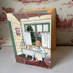 Bathing Time - Postcard / Folded Card - Art Print - A4 Poster - Etsy