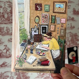 The Drawing Table - Postcard - Art Poster (A4 Size) - Etsy