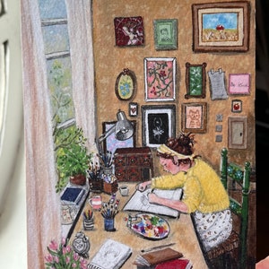 The Drawing Table - Postcard - Art Poster (A4 Size) - Etsy