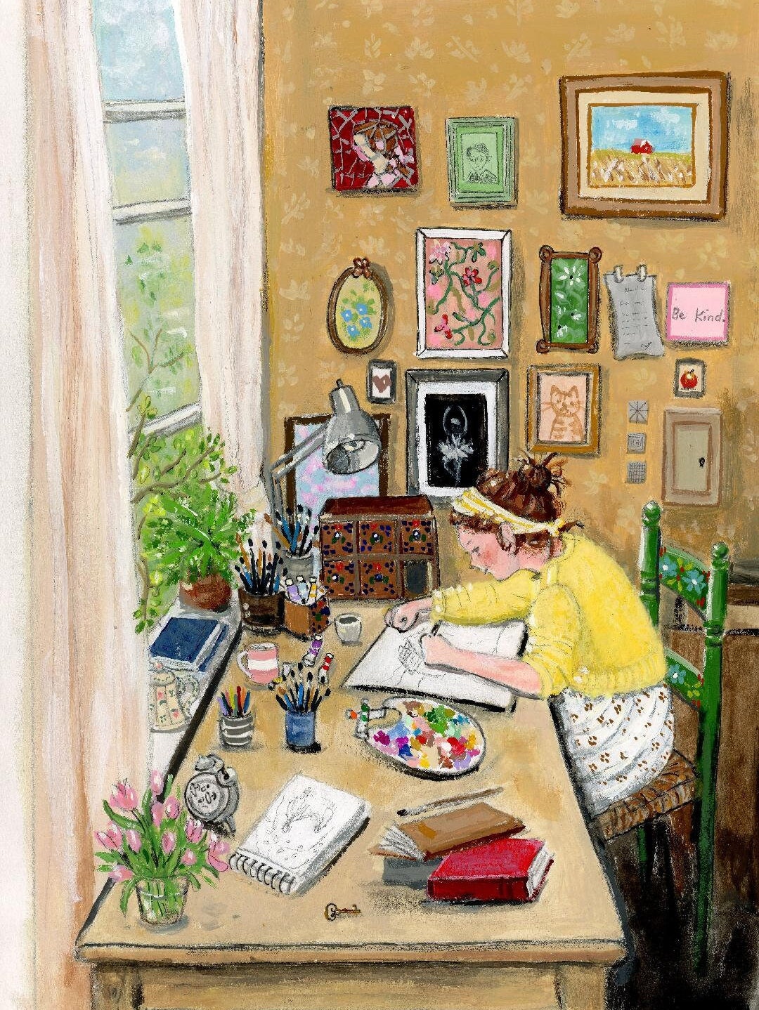 The Drawing Table - Postcard - Art Poster (A4 Size) - Etsy