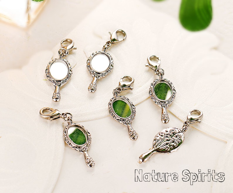 Tiny Real Mirror Charm Protection Talisman Amulet Pagan Wicca | Etsy