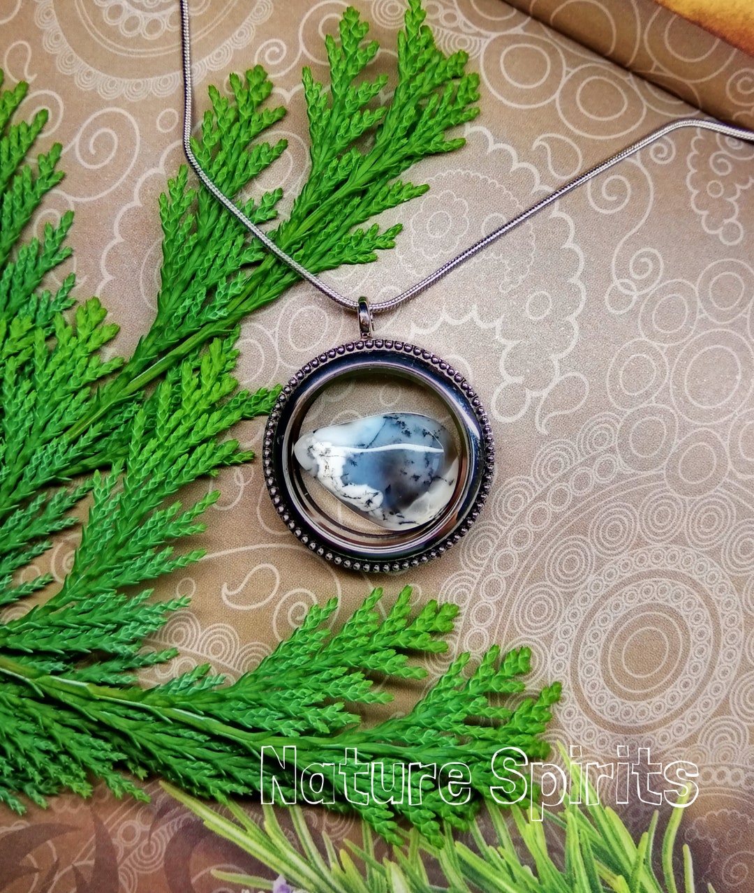Memory Spell Glass Twist Window Locket Necklace Pendant Natural ...
