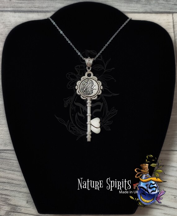 Love Symbol Heart Shape Skeleton Key Pendant Vintage Victorian - Etsy