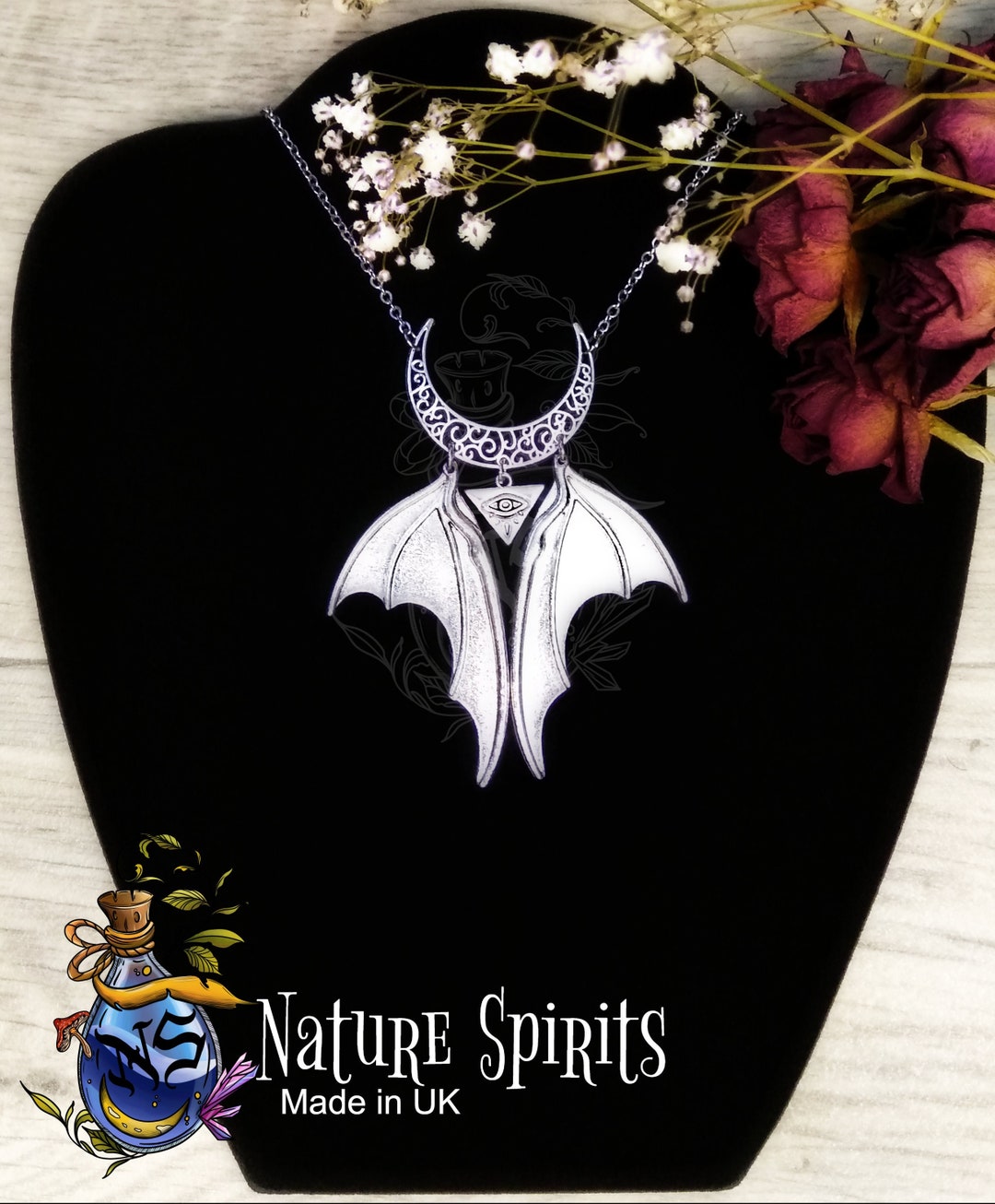 Mermaid Undine Tail Moon Nymph Necklace Totem Gothic Witch Boho Sea ...