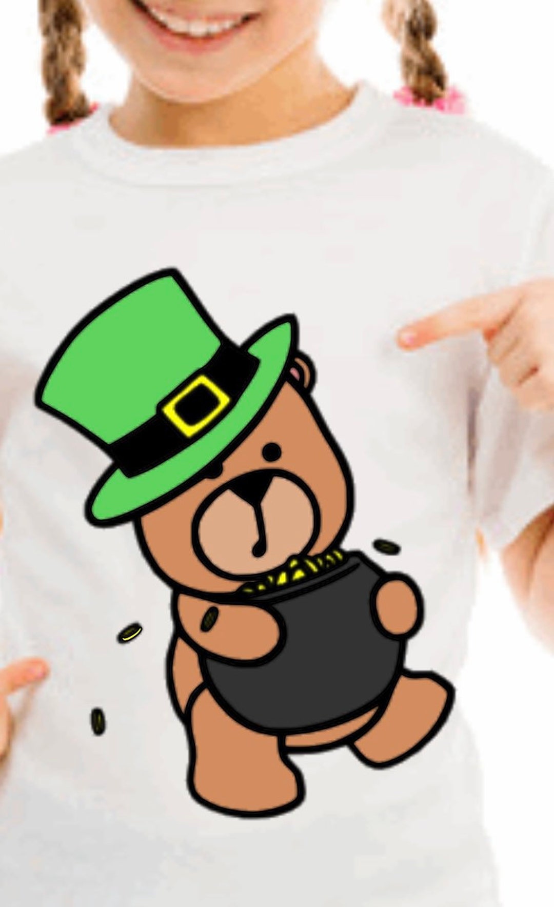 Teddy Bear Pot of Gold Digital Svg Png Jpg Cricut St Patrick's Patty's ...