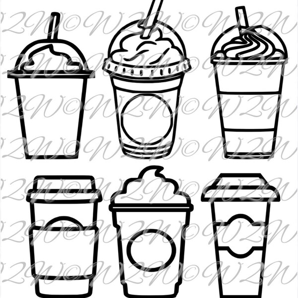 Frappuccino Svg - Etsy