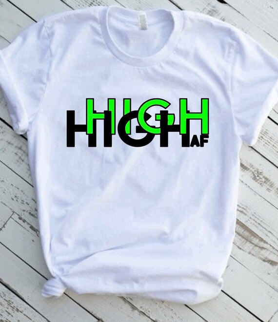 High AF Stacked Trippy Wording Lettering Svg Jpg Png Instant - Etsy