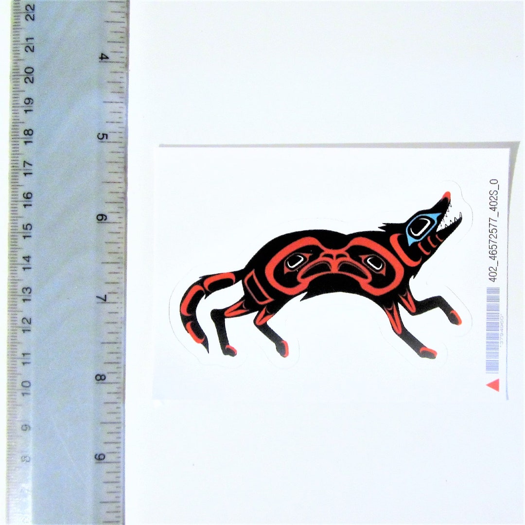 First Nation 'Wolf' Sticker Aufkleber Pacific North West Native Native ...