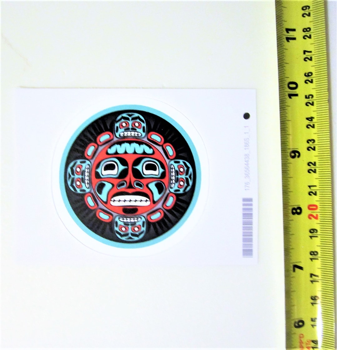 First Nations ''haida Sun'' Sticker Decal West Coast Native Indigenous ...