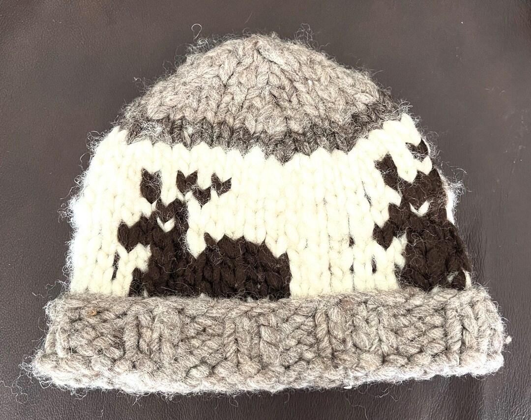 Coast Salish Cowichan First Nation 'deer' Knit 14'' Inch Child Touque ...