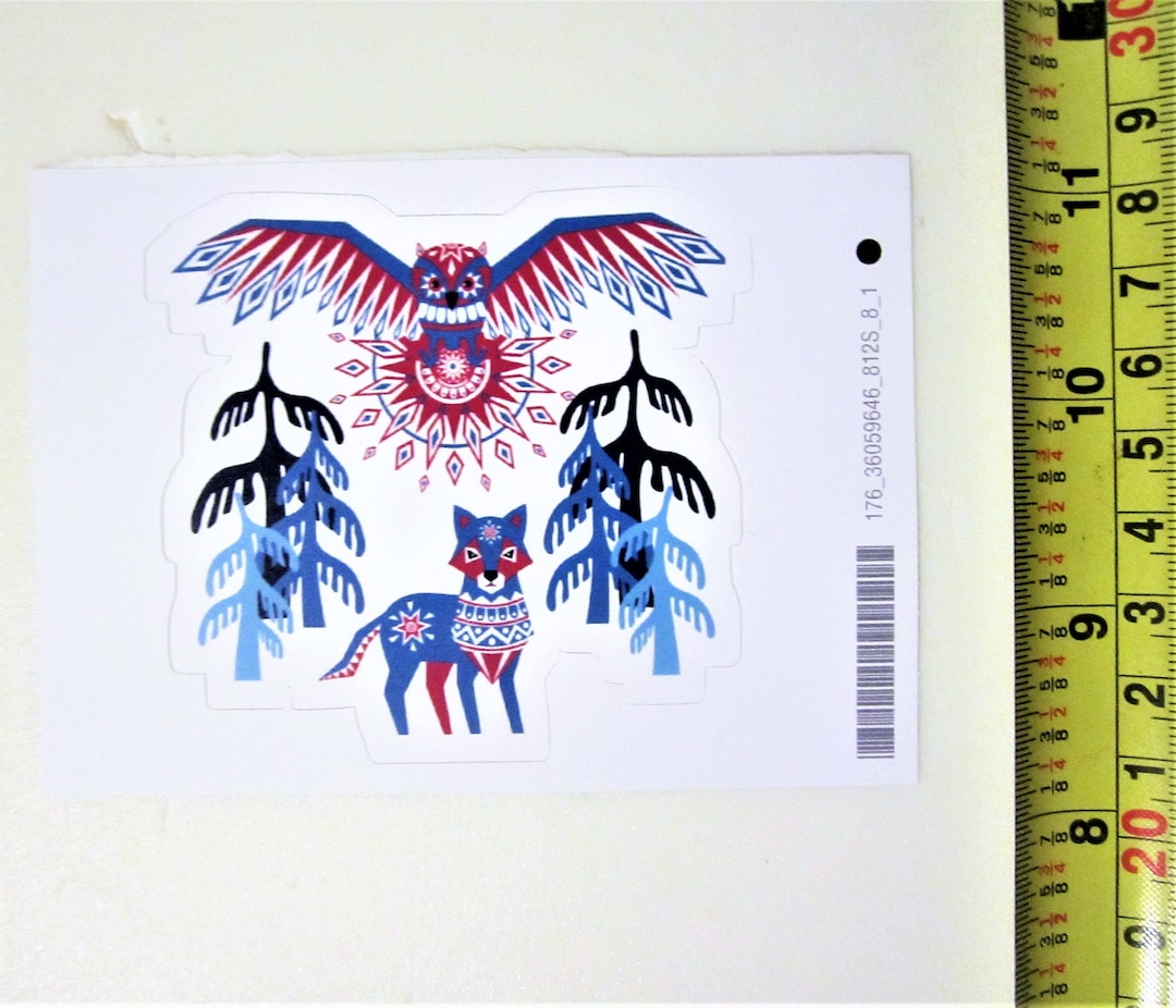 First Nations ''winter Woods'' Sticker Decal West Coast Native ...
