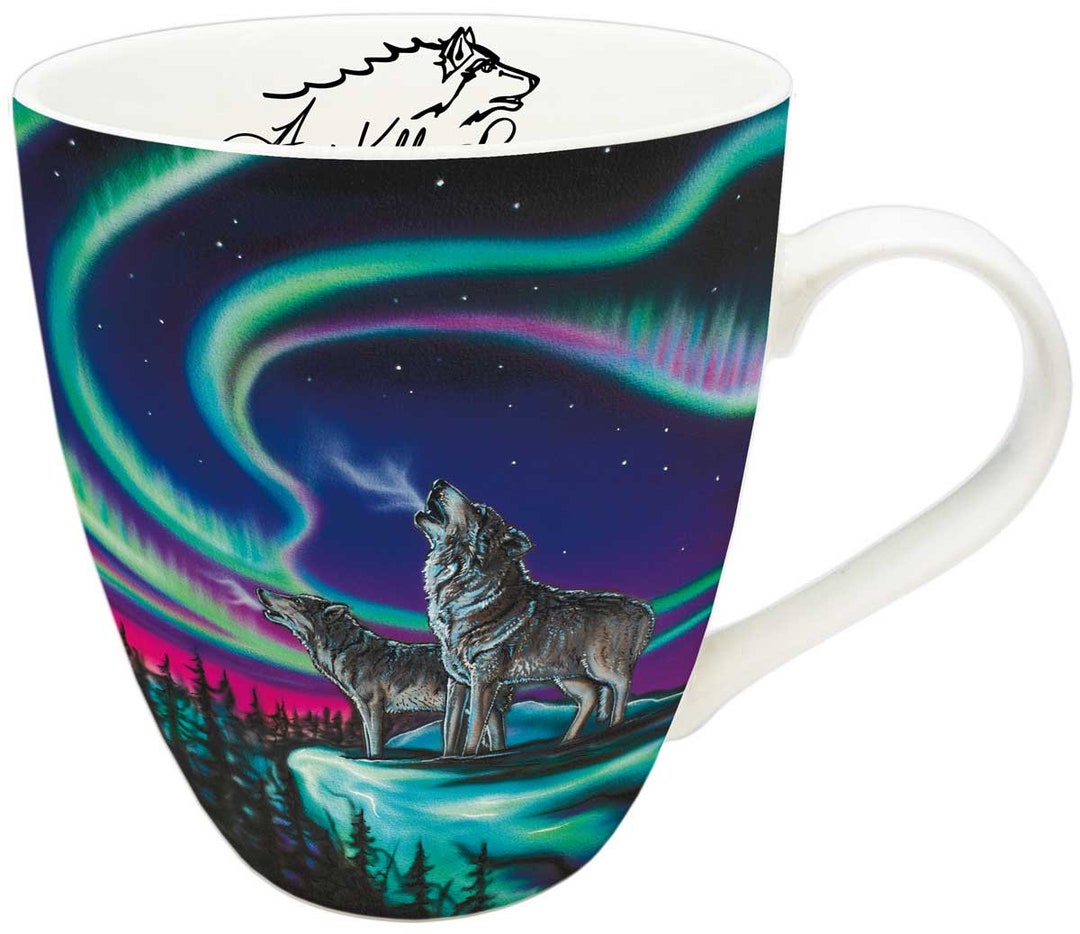Mohawk First Nation 'sky Dance - Wolf Song' Fine China Signature Mug ...