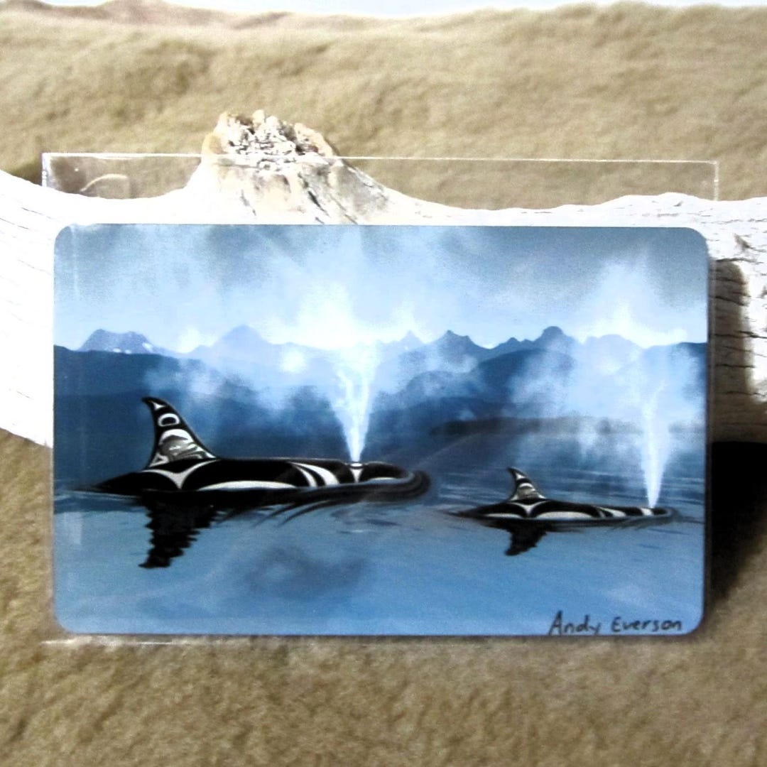 Kwakiutl First Nation 'breathe' Metallic Stick on Fridge Magnet Pacific ...