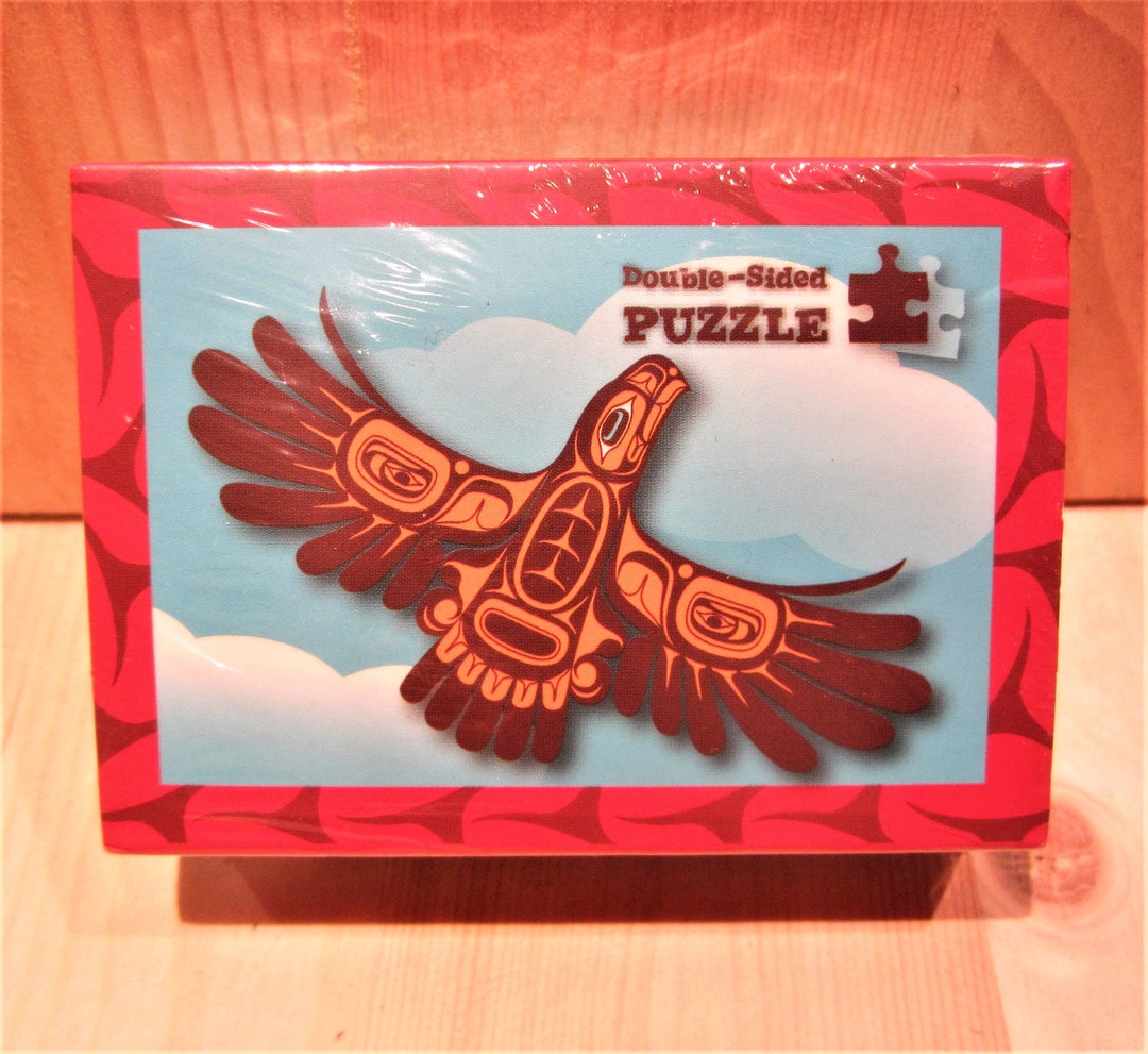 Haida First Nations 'eagle & Wolf' Children's 24 Piece Double Sided ...