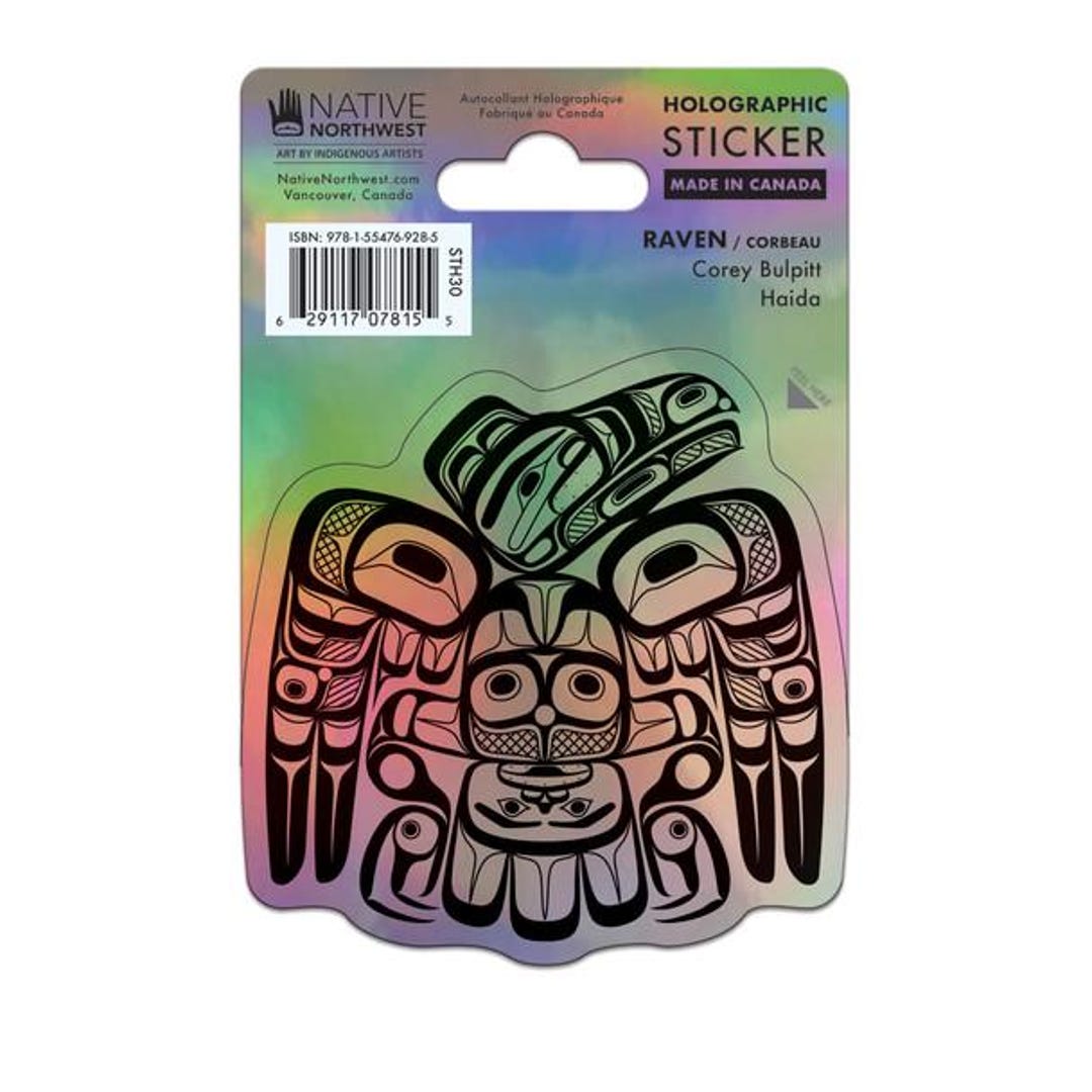 Haida First Nation 'raven' Holographic Vinyl Sticker Decal Pacific ...