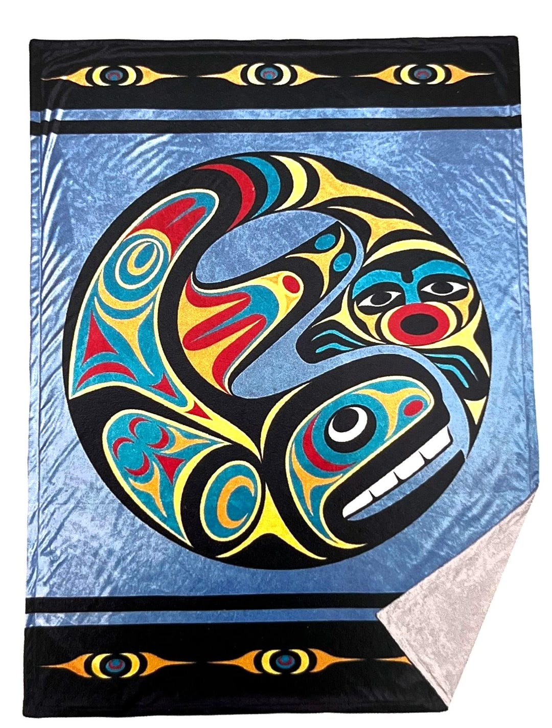 Coast Salish First Nations 'whale' Cozy Premium Fleece Blanket Pacific ...