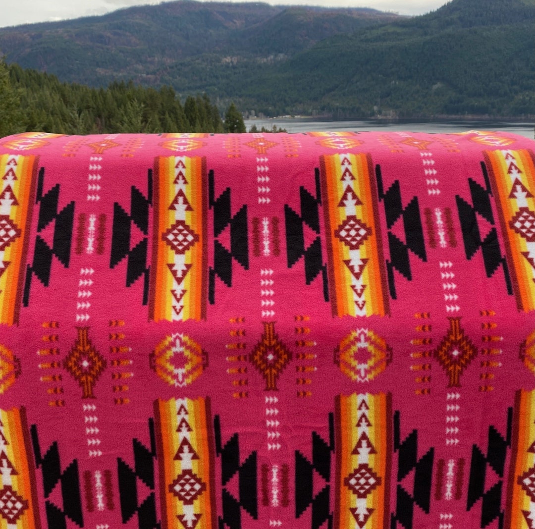 First Nations Pattern Cozy Fleece Blanket Great Plains Arctic - Etsy