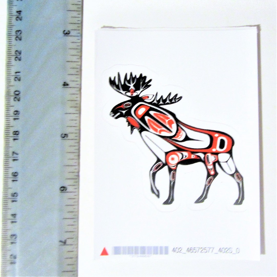 First Nation 'moose' Sticker Decal Pacific North West Native Indigenous ...