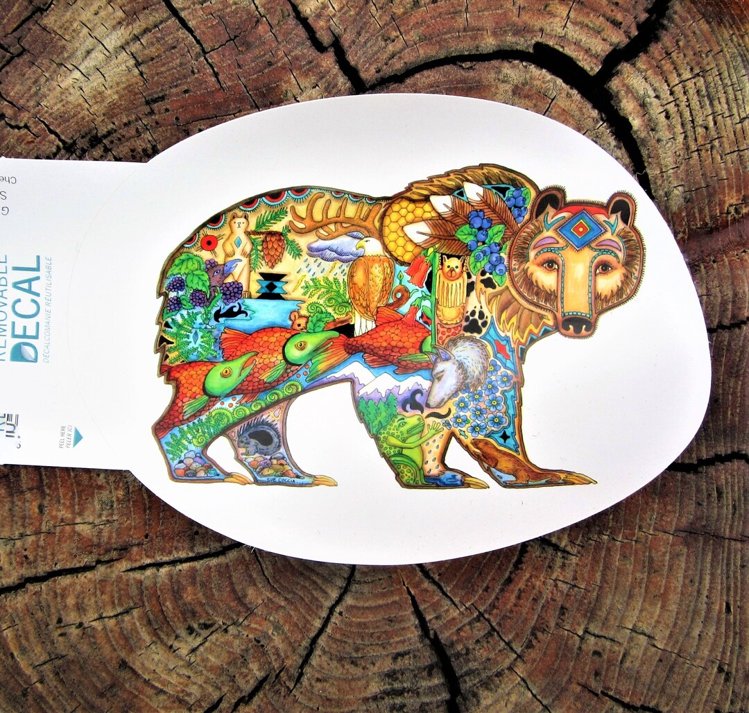 Cherokee First Nation Native ''grizzly Bear'' 6'' Vinyl Sticker Decal ...