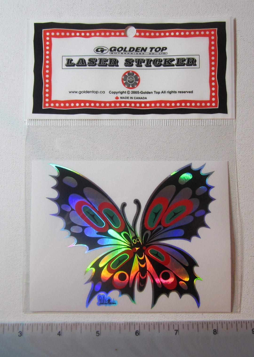 Cree First Nation 'butterfly' Laser Sticker Decal Sub Arctic Eastern ...