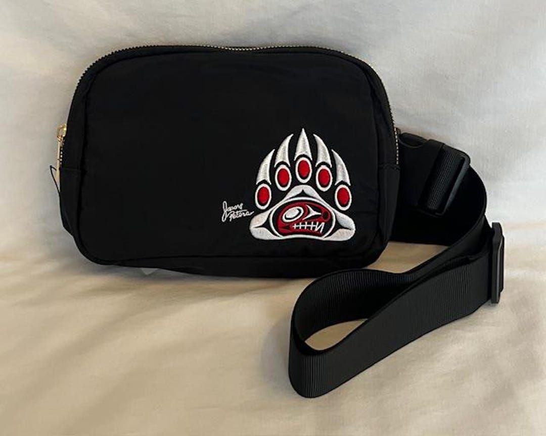 Salish First Nation 'paw' Hip Belt Bag Pacific North West Coast Native ...